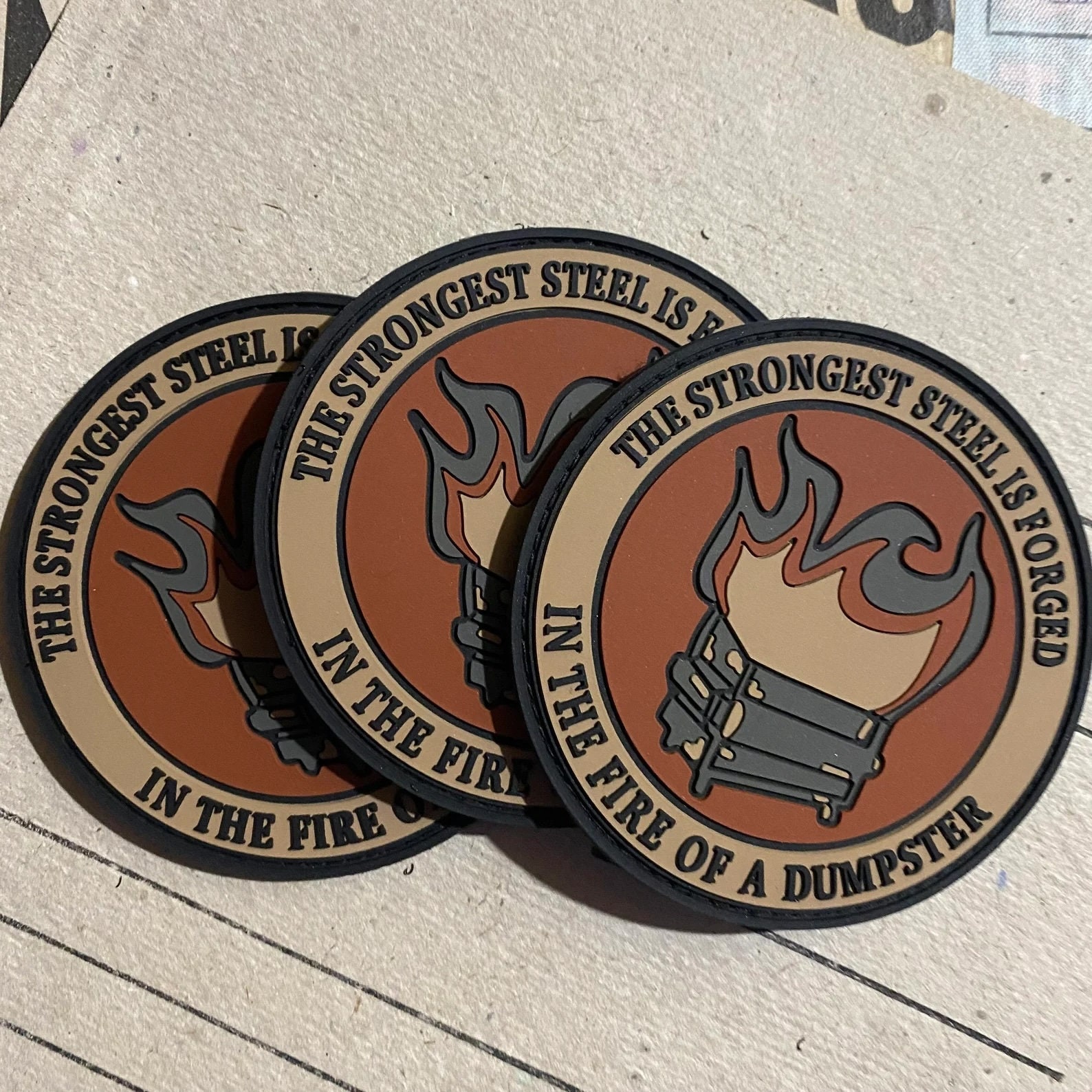 Dumpster Fire Morale Patch | Weatherproof PVC - Etsy