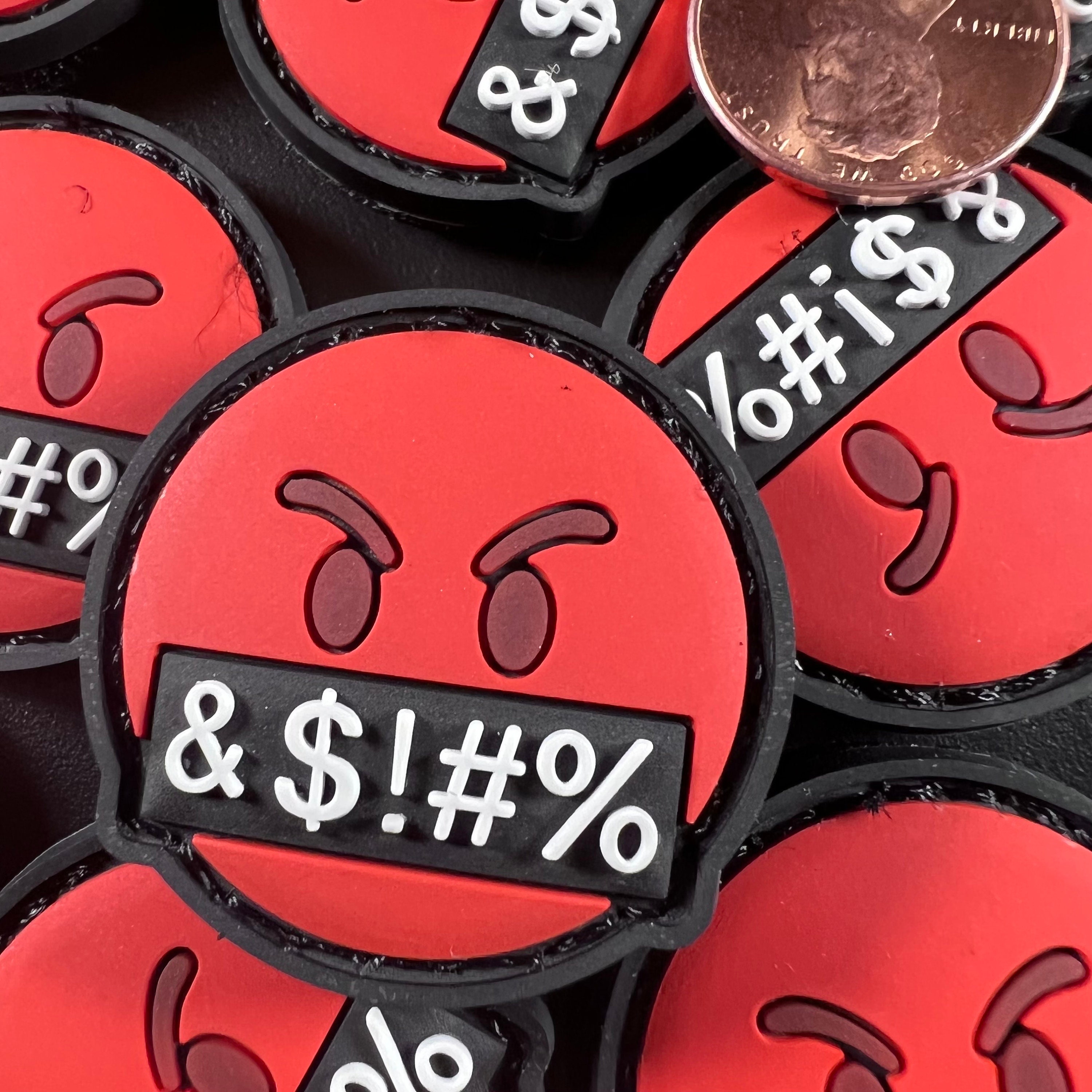 Angry Face Emoji 3D PVC Ranger Eye Patch - Etsy