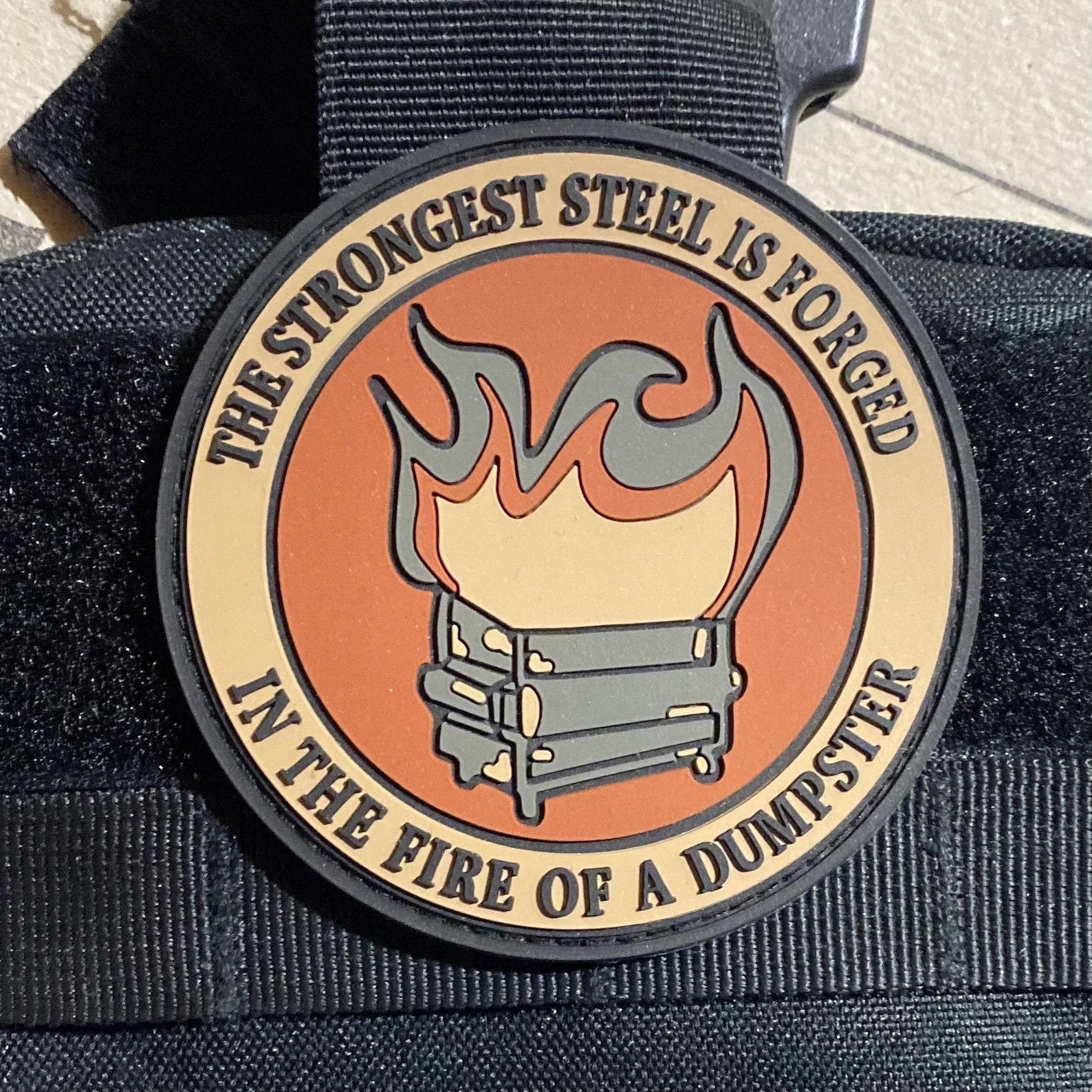 Dumpster Fire Morale Patch | Weatherproof PVC - Etsy