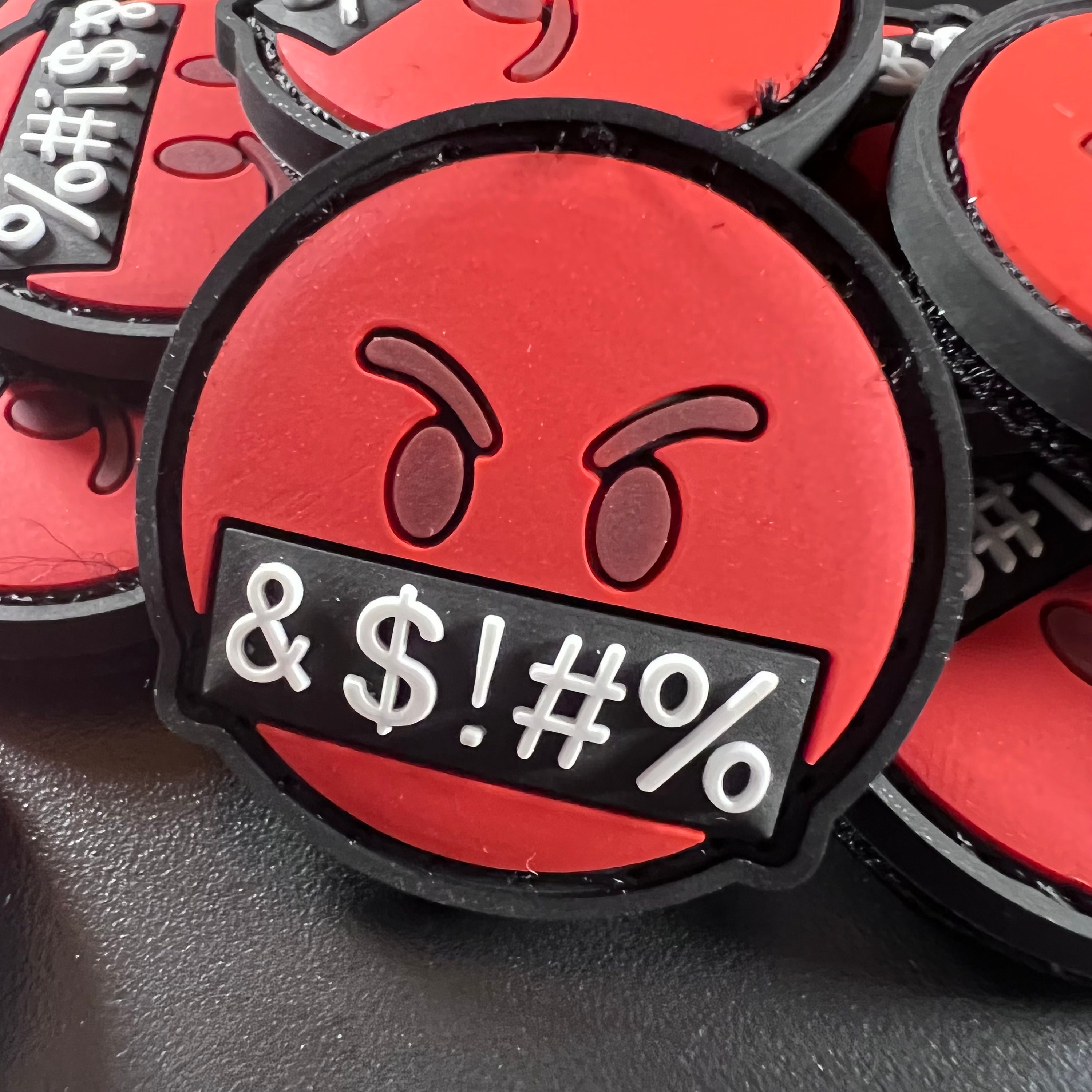 Angry Face Emoji 3D PVC Ranger Eye Patch - Etsy