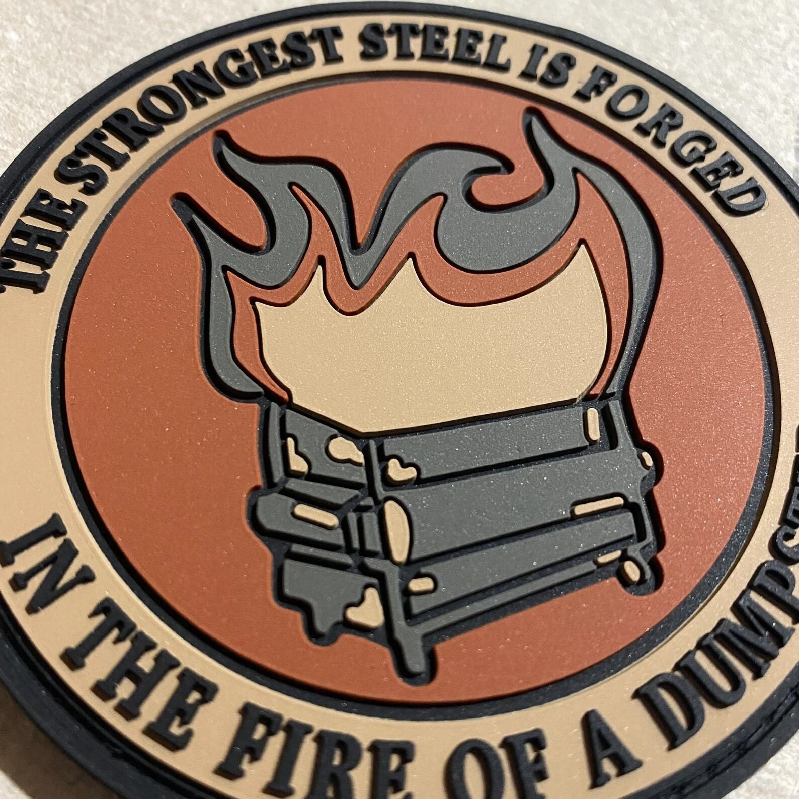 Dumpster Fire Morale Patch Weatherproof PVC - Etsy