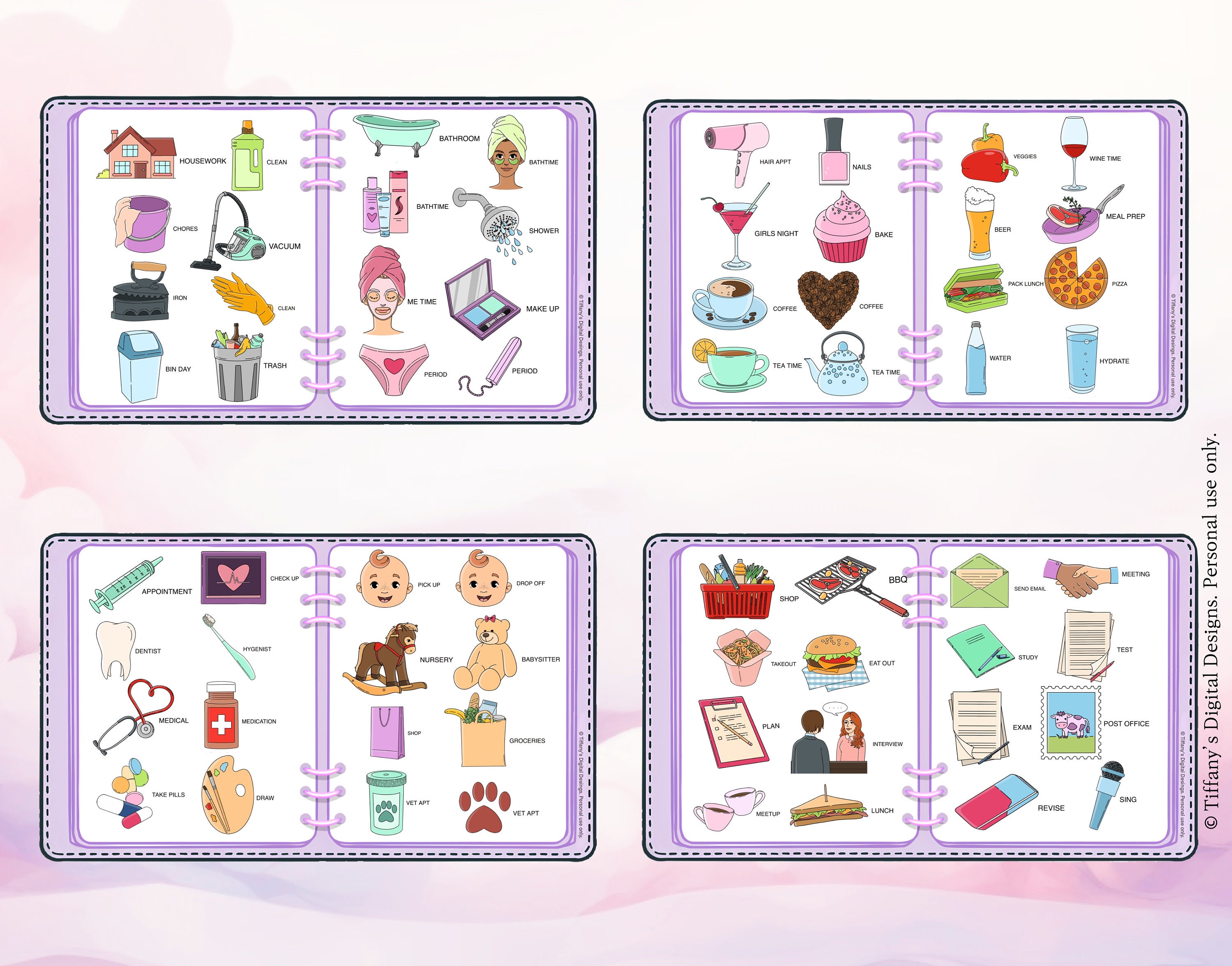 Everyday Life Digital Printable Stickers, Goodnotes Stickers, Digital ...