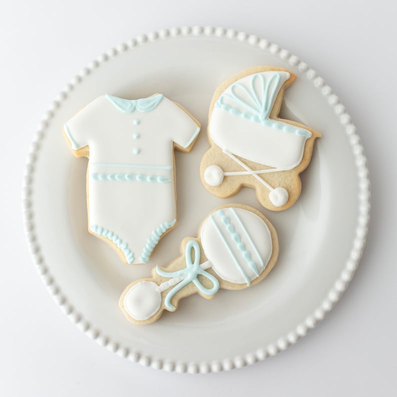 Baby Boy Sugar Cookies - Gourmet Baby Shower Gift Set (dozen) - Etsy