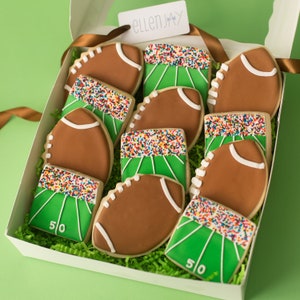 Football Sugar Cookies dozen - Etsy