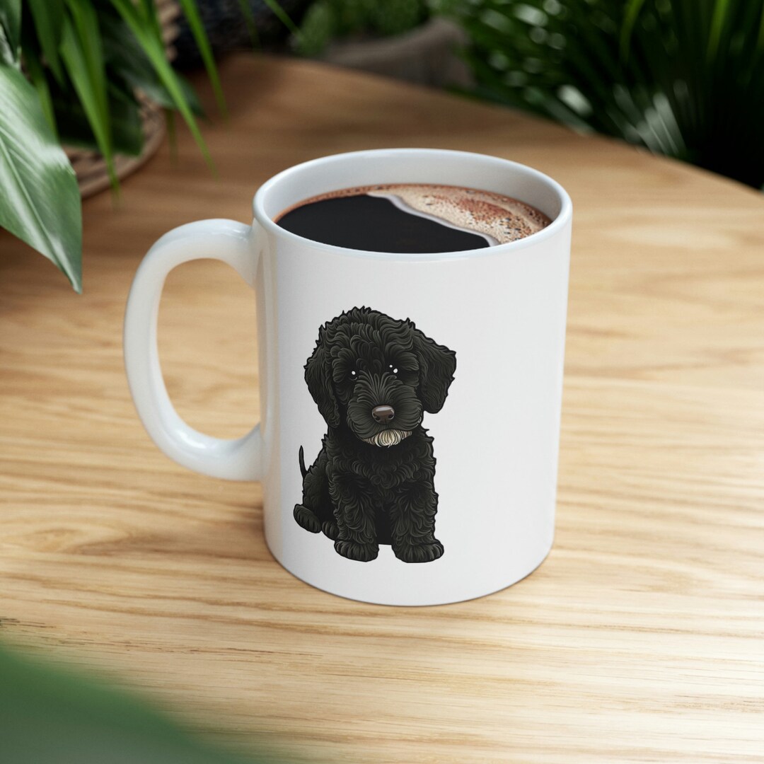 Black Goldendoodle Mug Adorable Puppy Character Perfect Gift for Dog ...