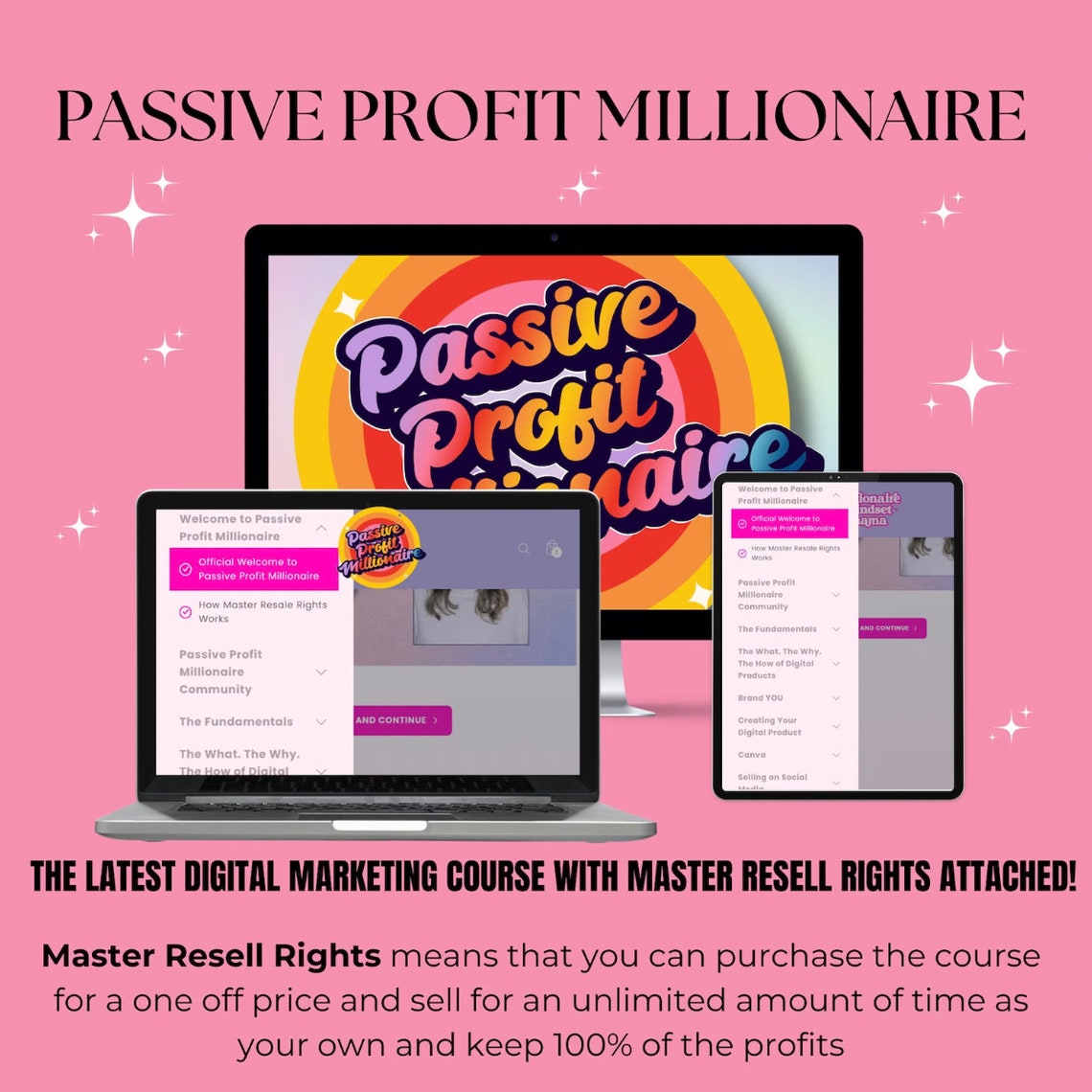 Passive Profit Millionaire Course Bundle Master Resell Rights Digital ...