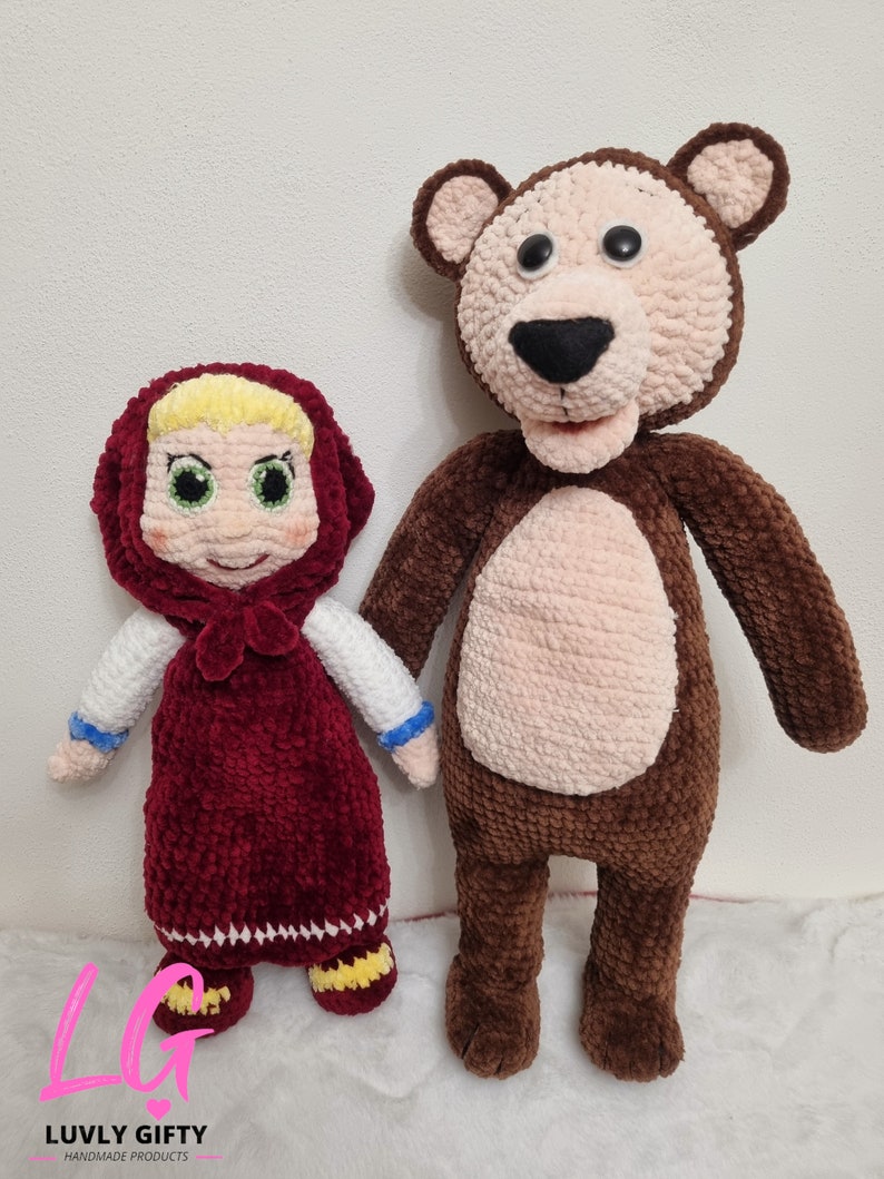 Amigurumi Masha's Bear Crochet Pattern, PDF Pattern, ENGLISH Language ...