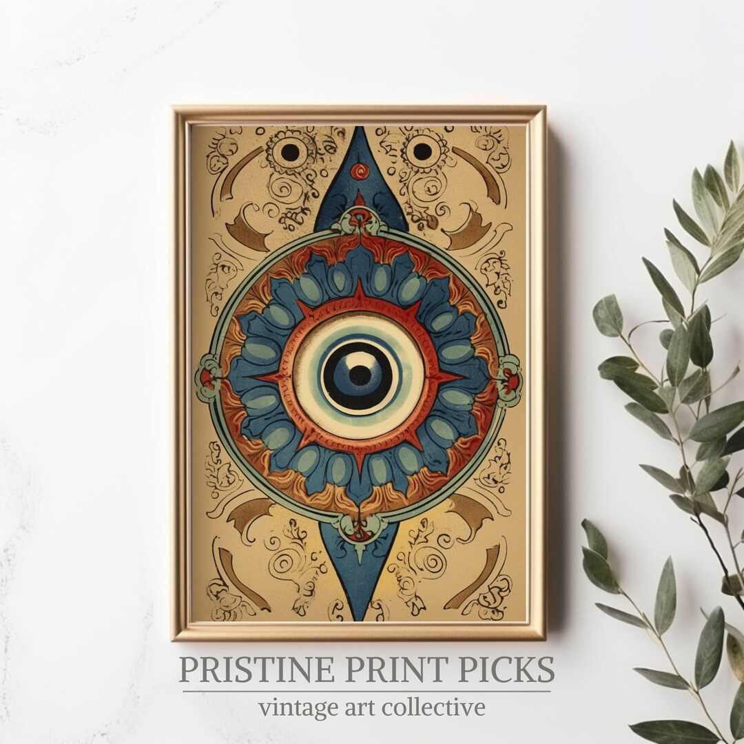 Vintage Turkish Evil Eye Print: Boho Home Decor (digital Download) - Etsy
