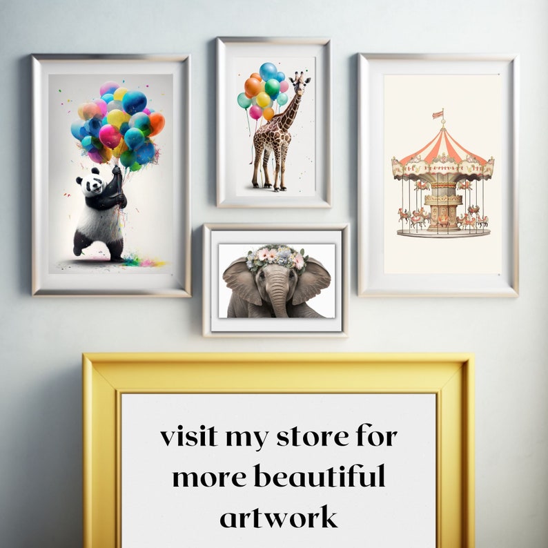 Charming Printable Vintage Carousel Print for Nursery Room - Etsy