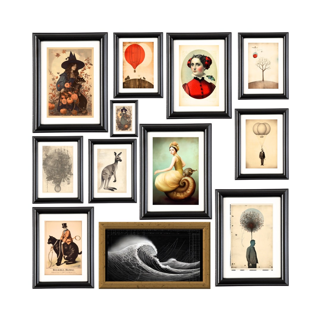 Vintage Art Prints Gallery Boho Art Prints Eclectic - Etsy