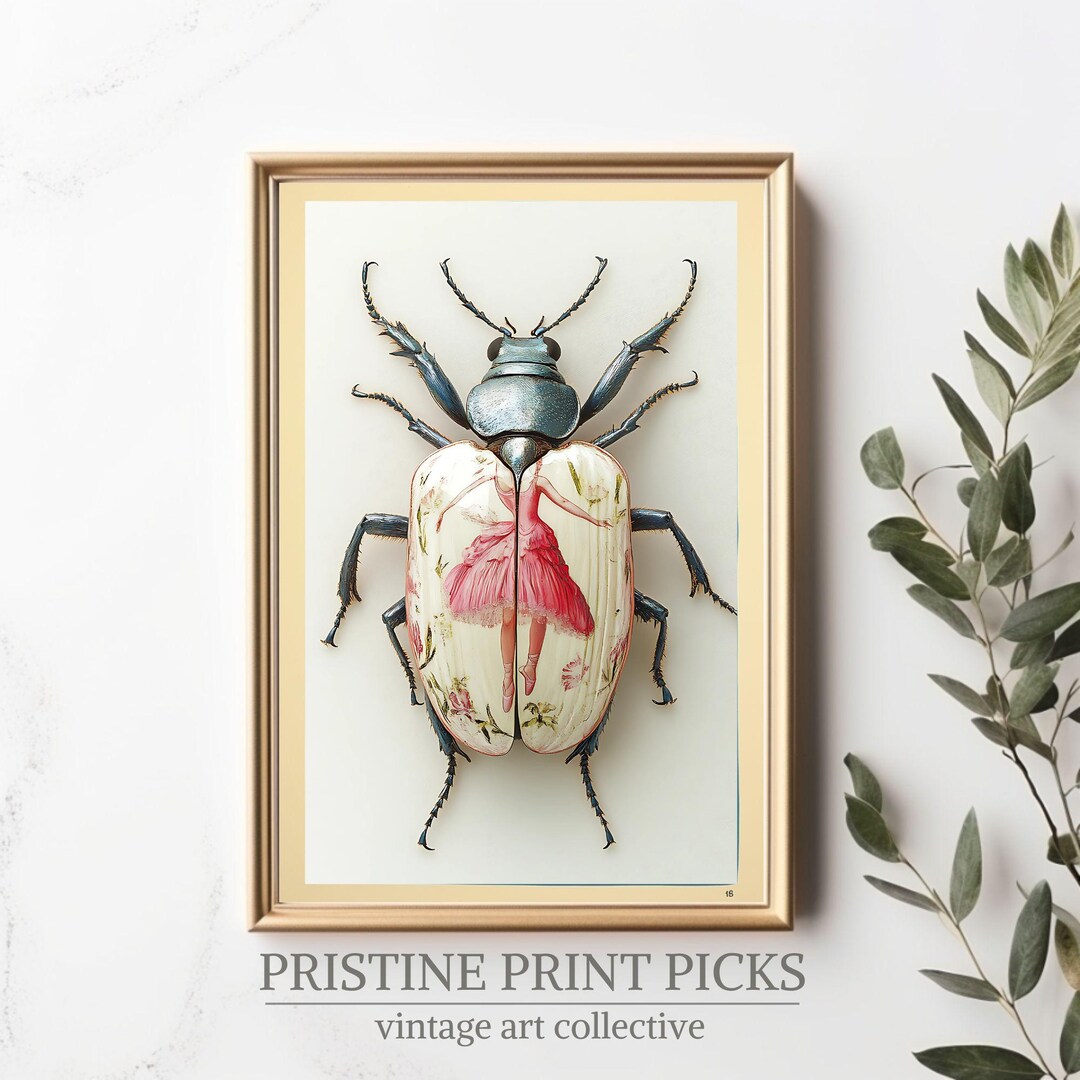 Pastel-colored Beetle With Ballet Reflection: A Dance of Art and Nature ...