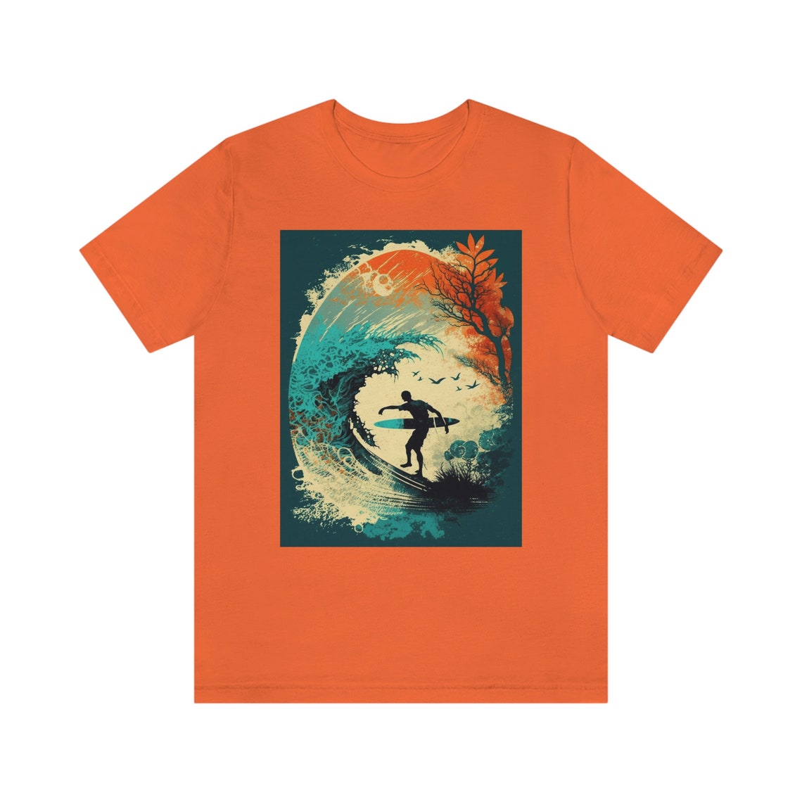 Wave Riding Surfer Style T Shirt, Surf Ocean Waves T-shirt, Beach Style ...