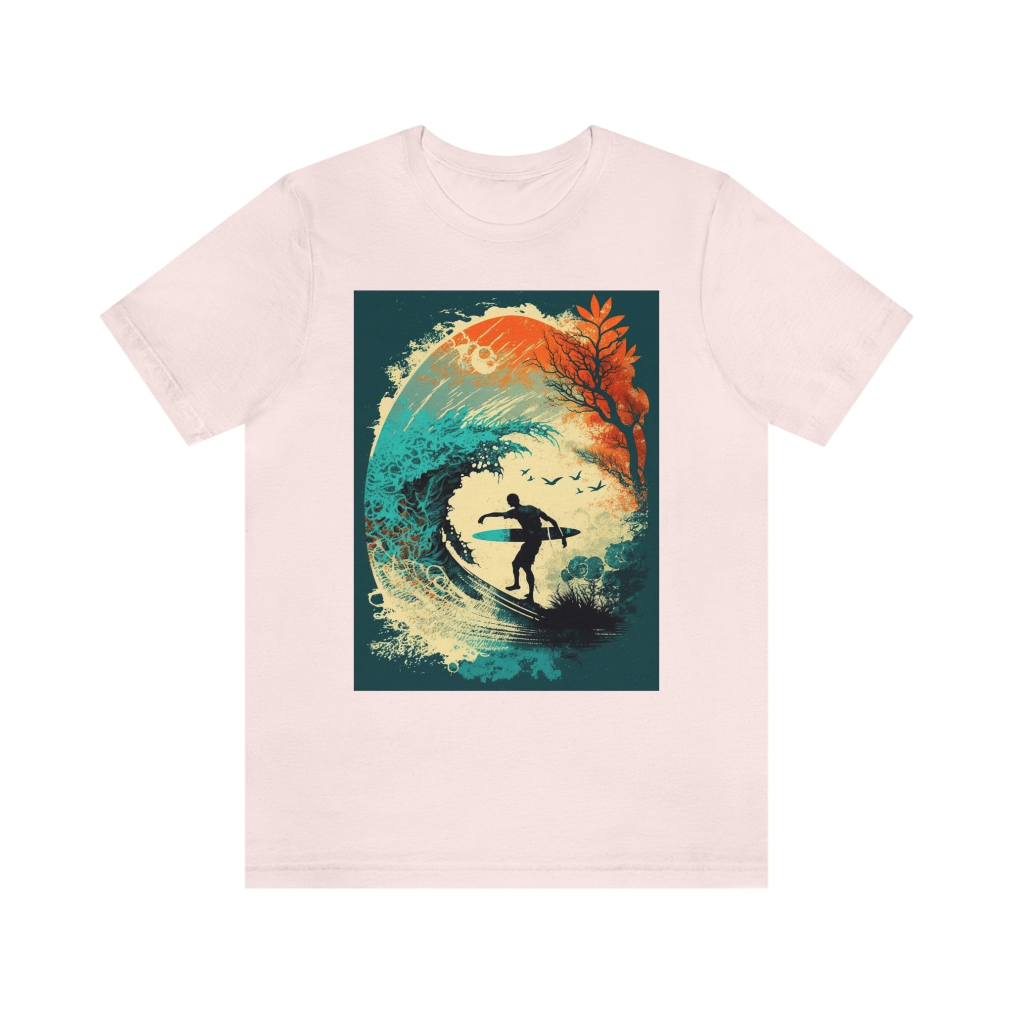 Wave Riding Surfer Style T Shirt, Surf Ocean Waves T-shirt, Beach Style ...