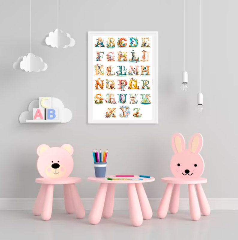 El Abecedario Español Poster / El Alfabeto Español / Lámina Decorativa ...