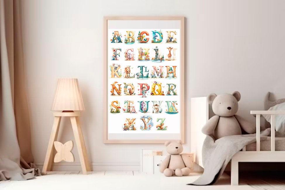 El Abecedario Español Poster / El Alfabeto Español / Lámina Decorativa ...