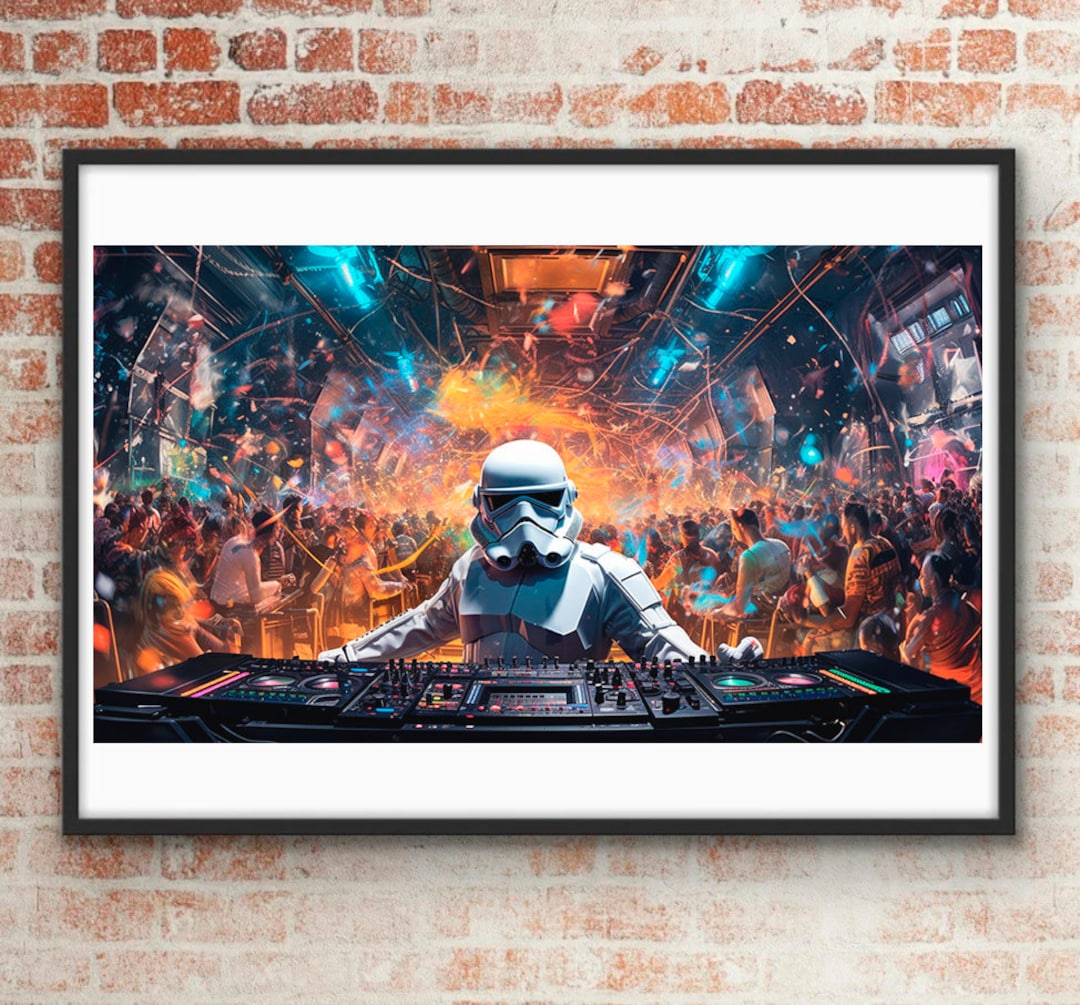 Set De 2 Poster Star Wars Stormtrooper DJ Party / Art Print / - Etsy