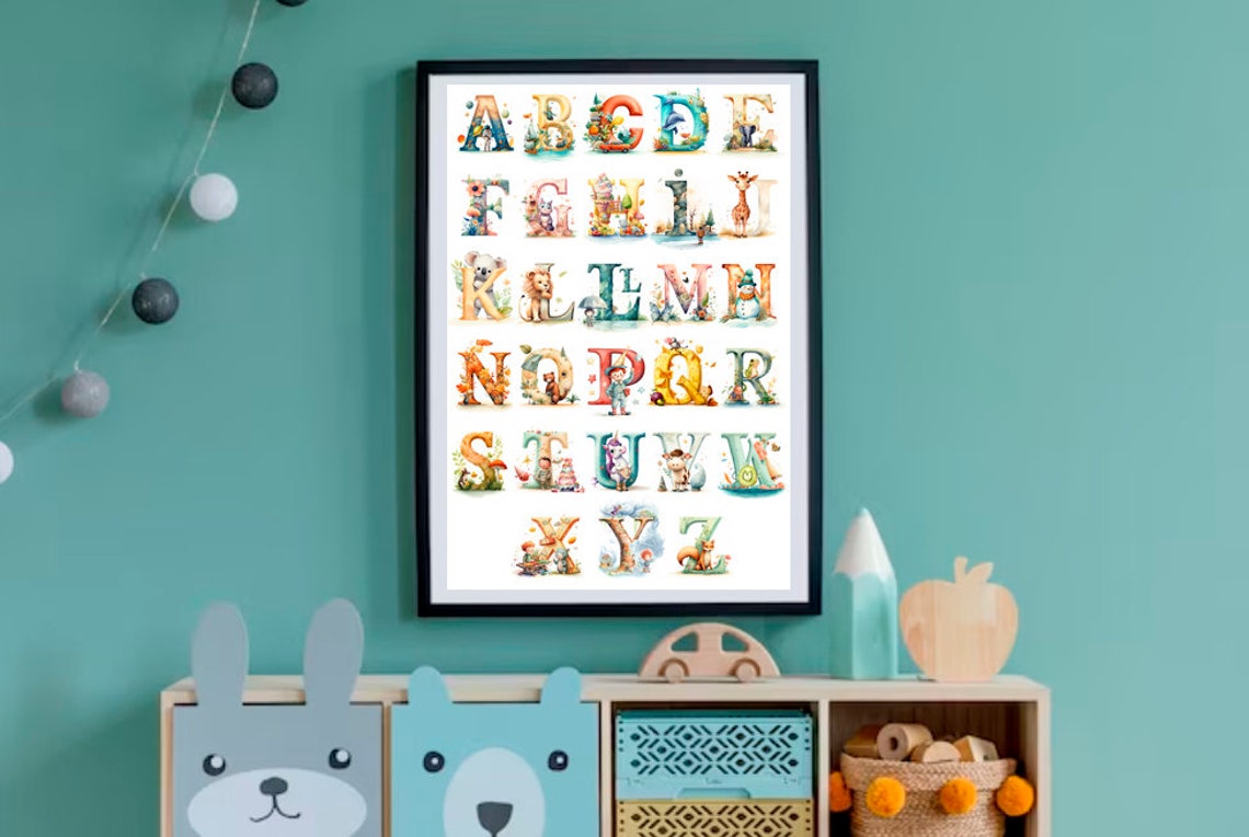 El Abecedario Español Poster / El Alfabeto Español / Lámina Decorativa ...