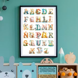 El Abecedario Español Poster / El Alfabeto Español / Lámina Decorativa ...