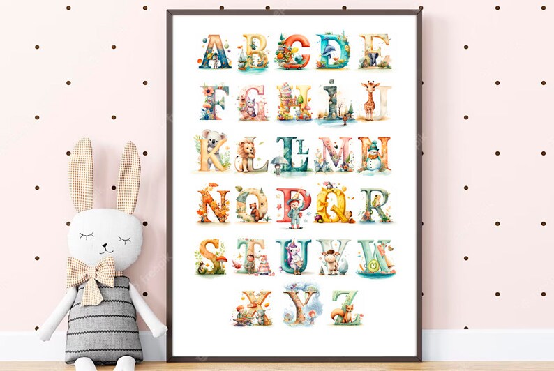 El Abecedario Español Poster / El Alfabeto Español / Lámina Decorativa ...