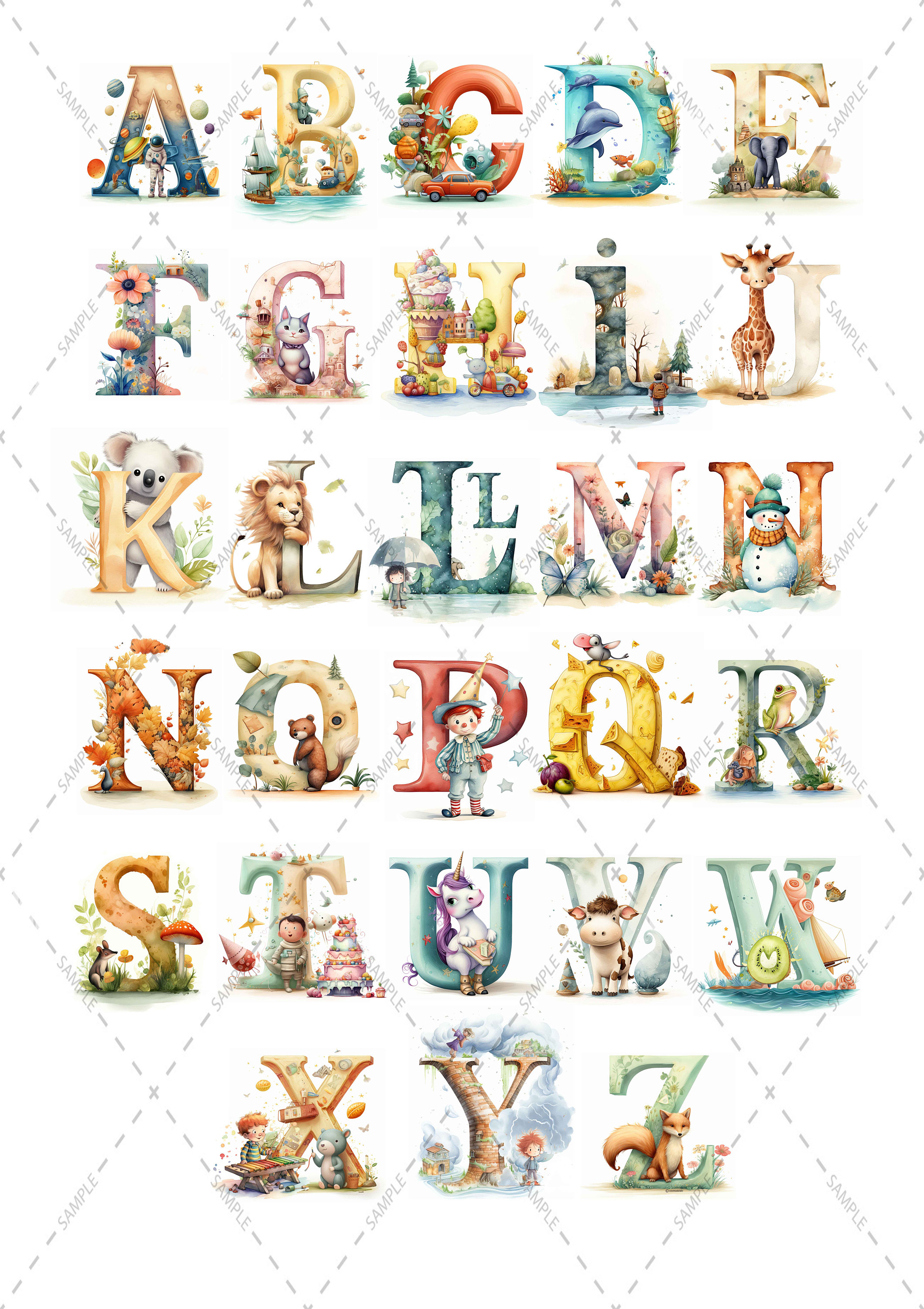 El Abecedario Español Poster / El Alfabeto Español / Lámina Decorativa ...