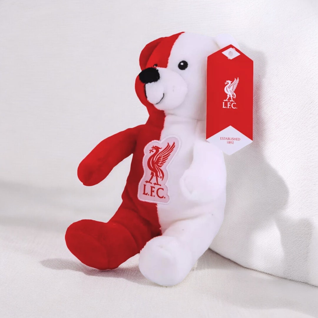 Liverpool Teddy Bear Soft Plush Mascot Beanie FC Gift Present Kids Baby ...