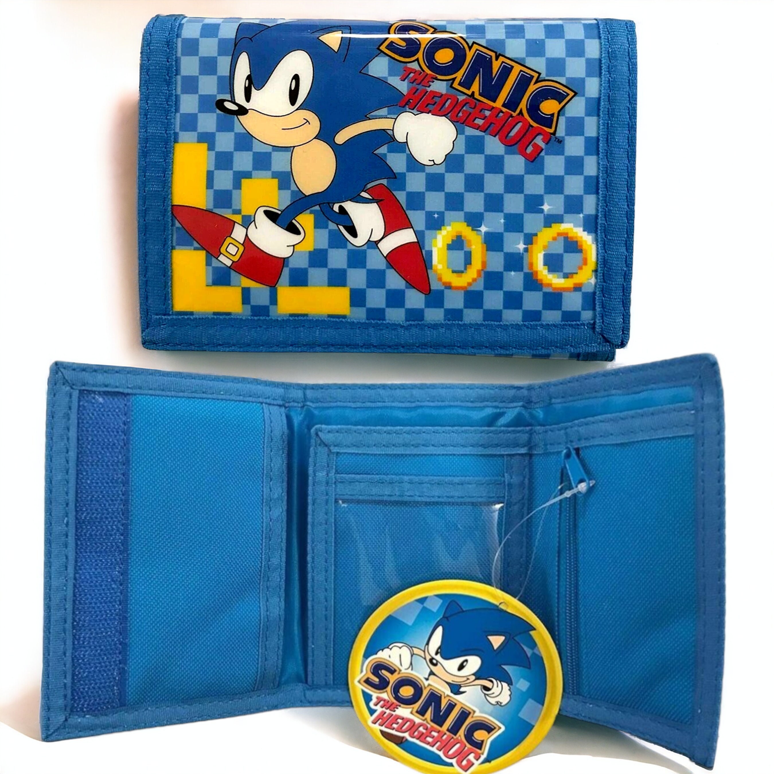 Sonic Wallet the Hedgehog Childrens Card Holder Purse Money Piggy Bank ...