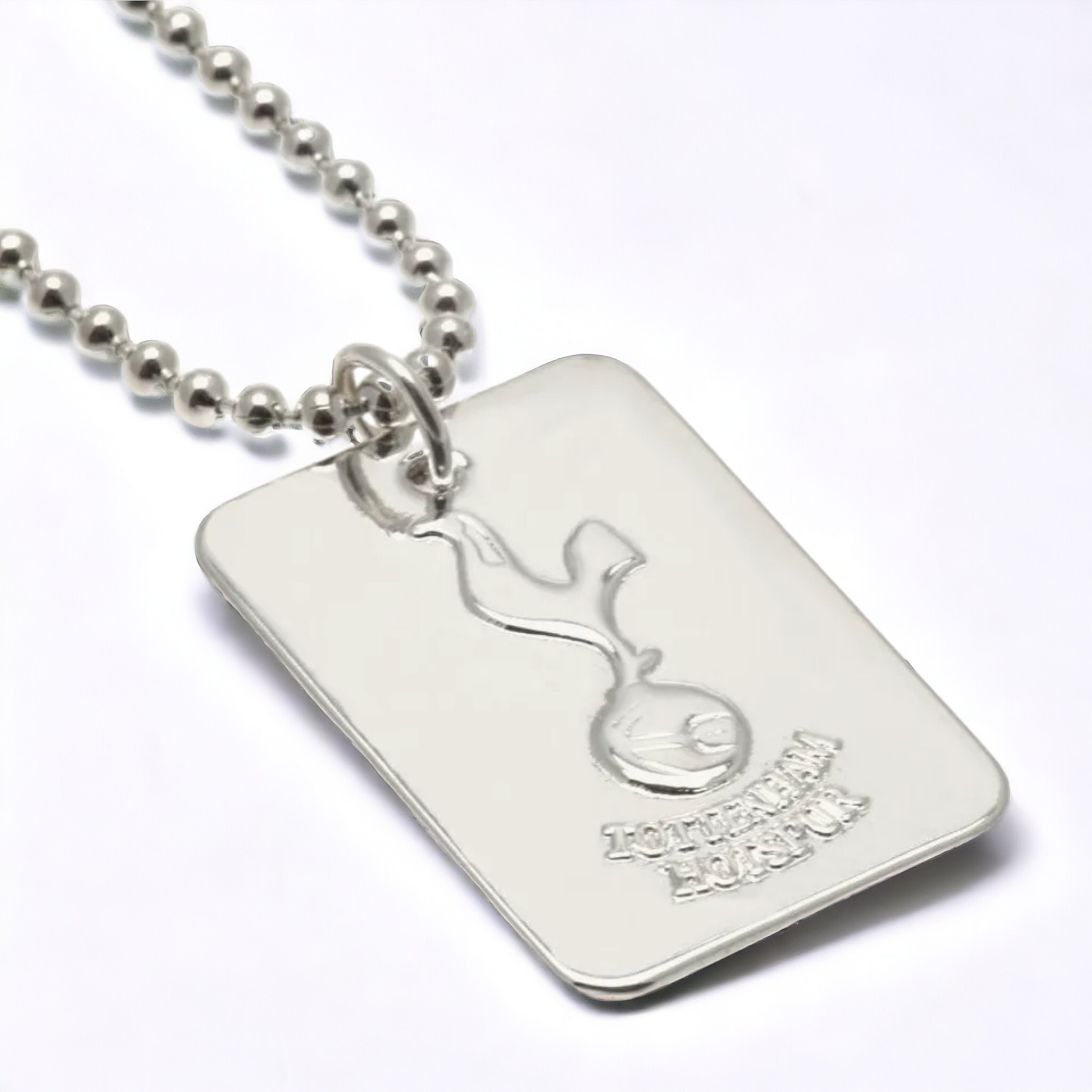 Tottenham Chain Necklace Dogtag Hotspur Spurs Silver Plated Pendant FC ...