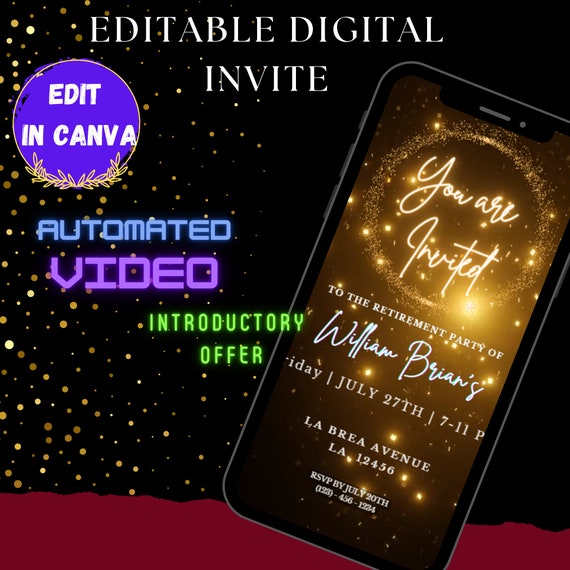 Electronic Retirement Party Invitations