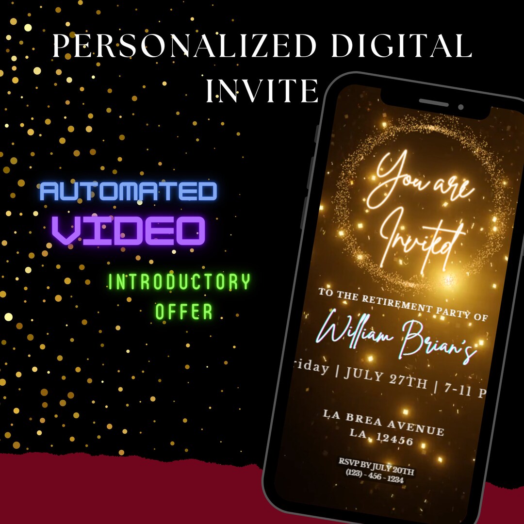 INSTANT DOWNLOAD Digital Engagement E-invites Birthday Invite ...