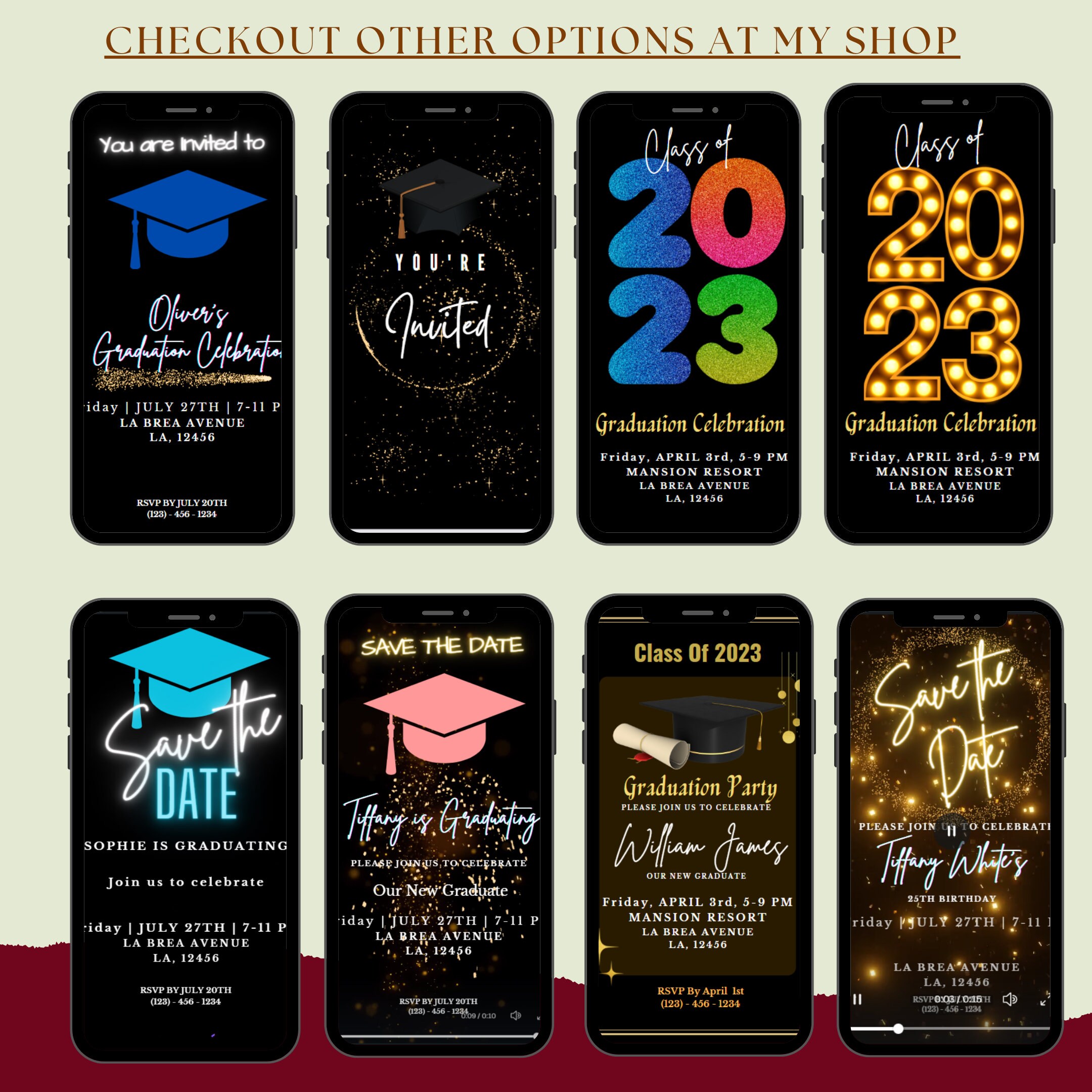 Editable Digital GRADUATION Party Invite INSTANT DOWNLOAD E-invites ...