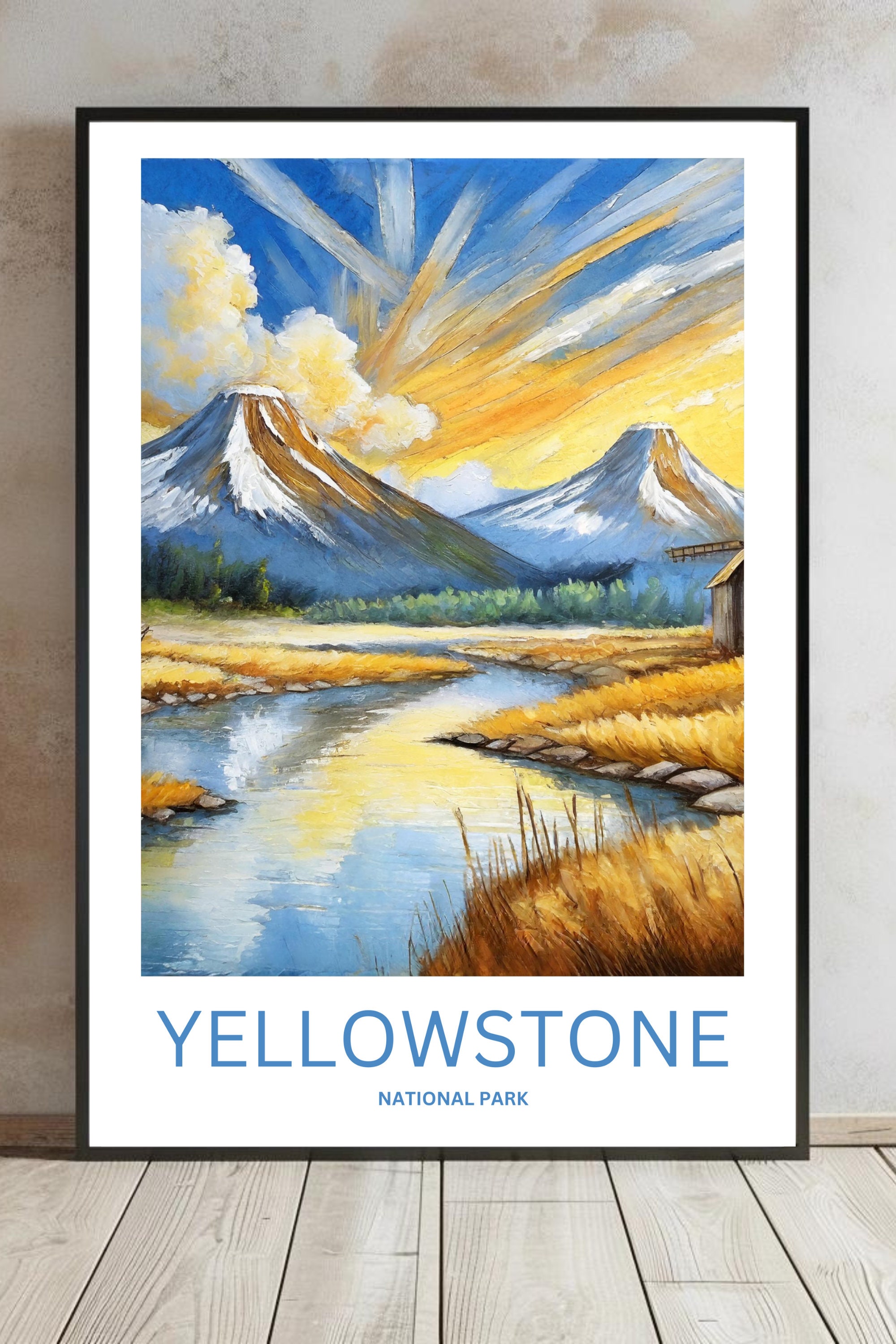 Yellowstone National Park Travel Print Wall Art Yellowstone National ...