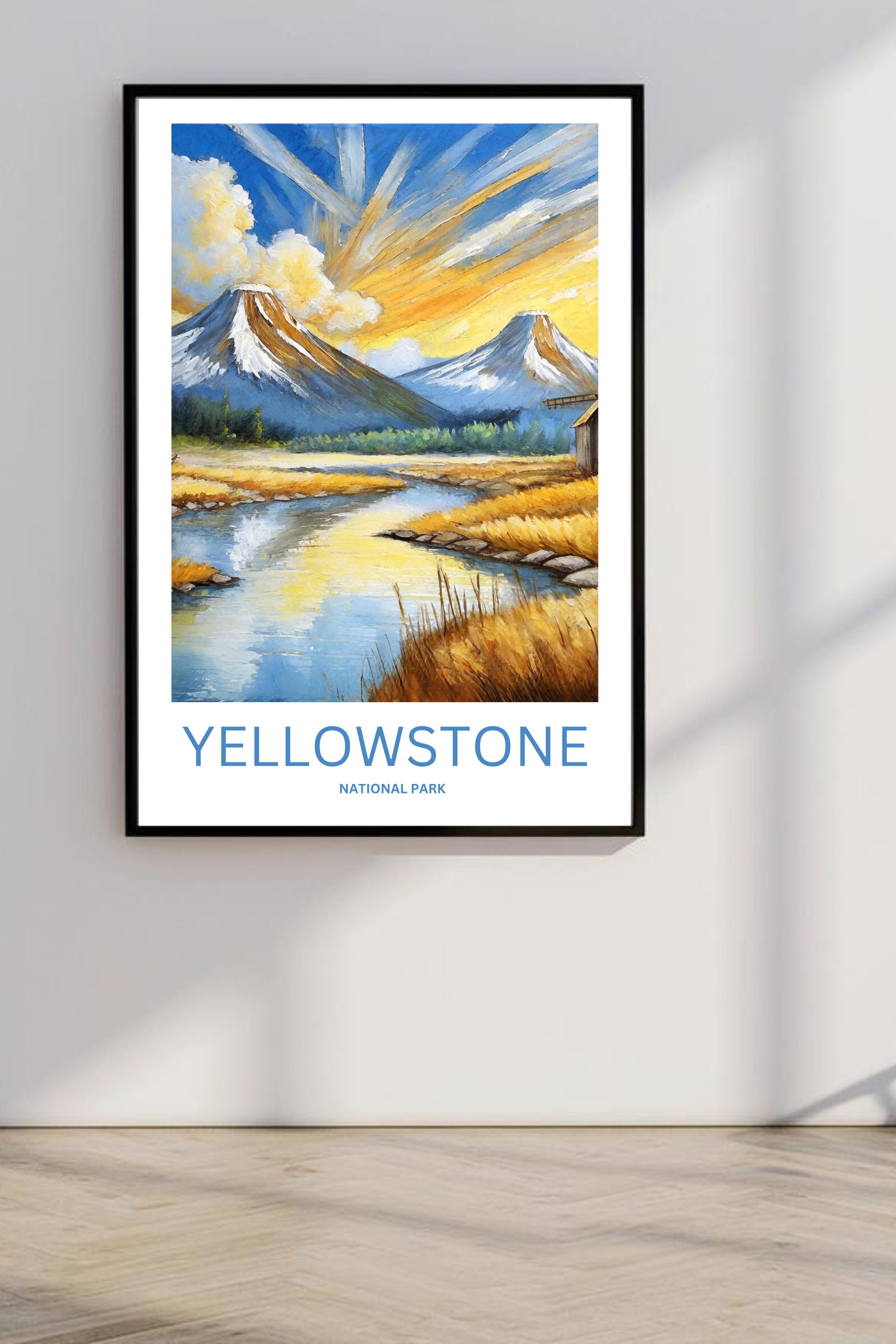 Yellowstone National Park Travel Print Wall Art Yellowstone National ...