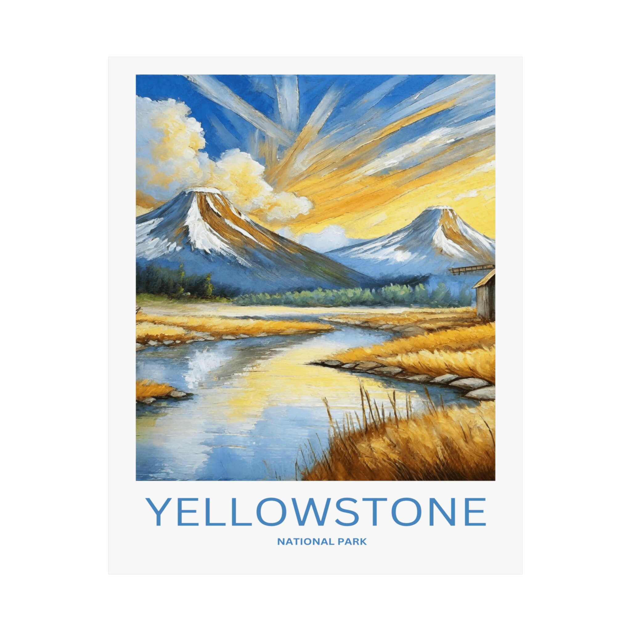 Yellowstone National Park Travel Print Wall Art Yellowstone National ...