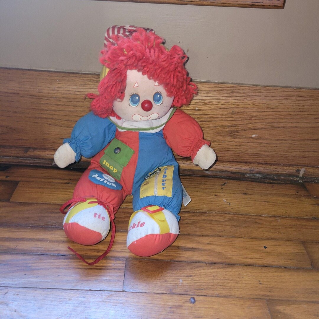 Vintage Amtoy 1983 Teach Me to Dress Clown Doll Plush! - Etsy