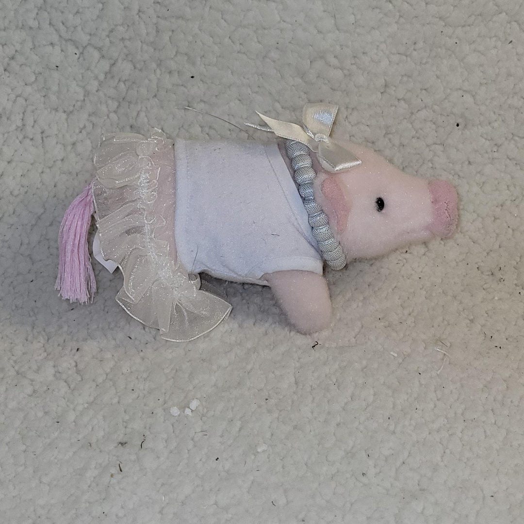Gund Prissy & Pop Mini Pig Formal Wedding 6” Plush Stuffed Bride ...