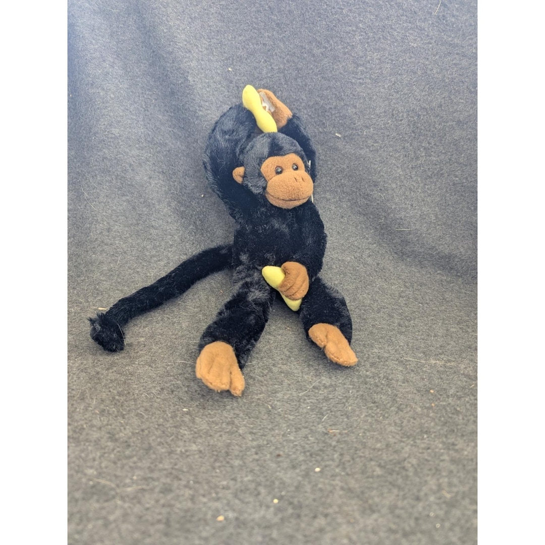 Monkey Black 3-arms 14" Real Screamer Holding Banana Fiesta Plush ...