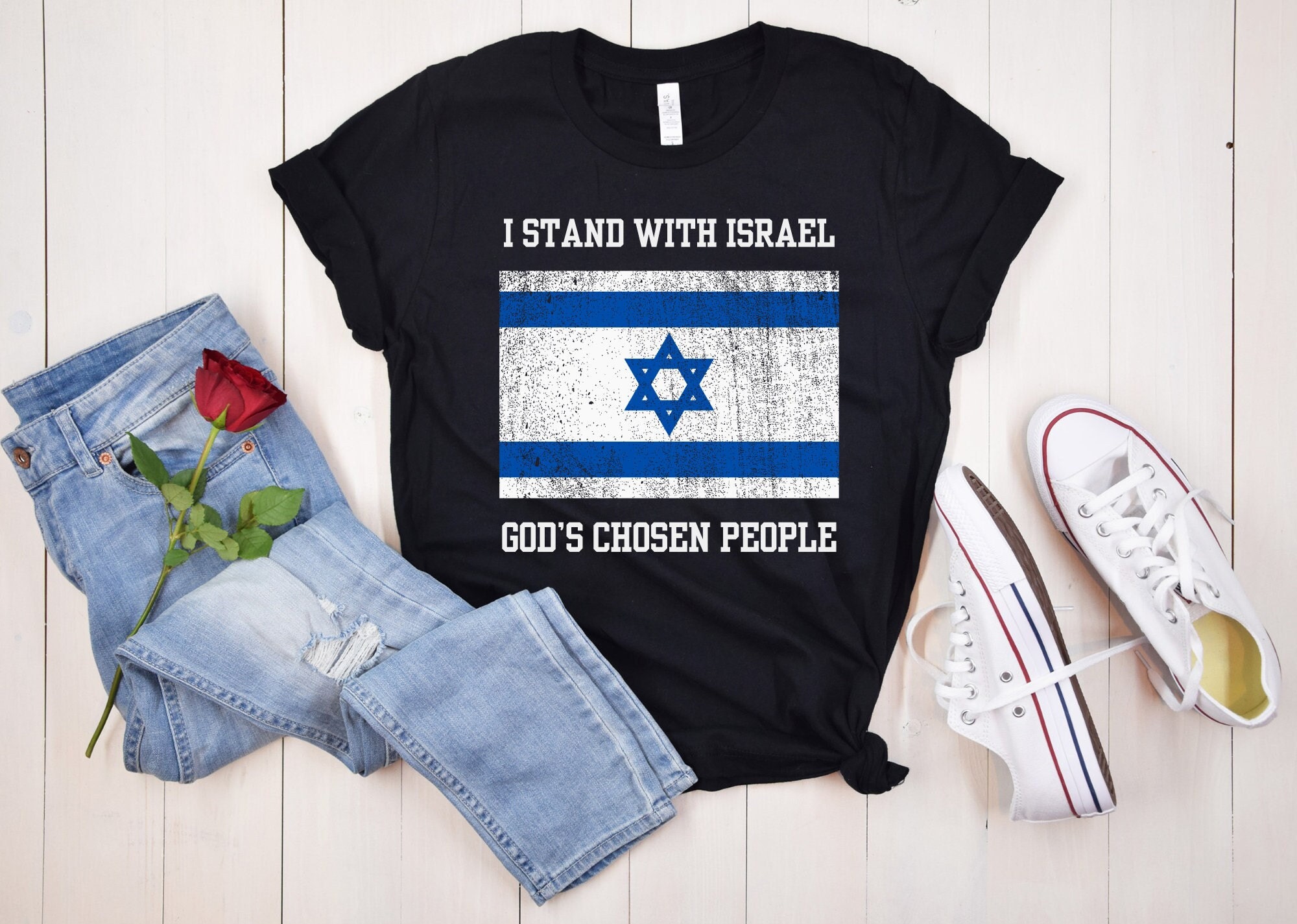I Stand With Israel Shirt Israel T-shirt for Men Support Israel Mens ...