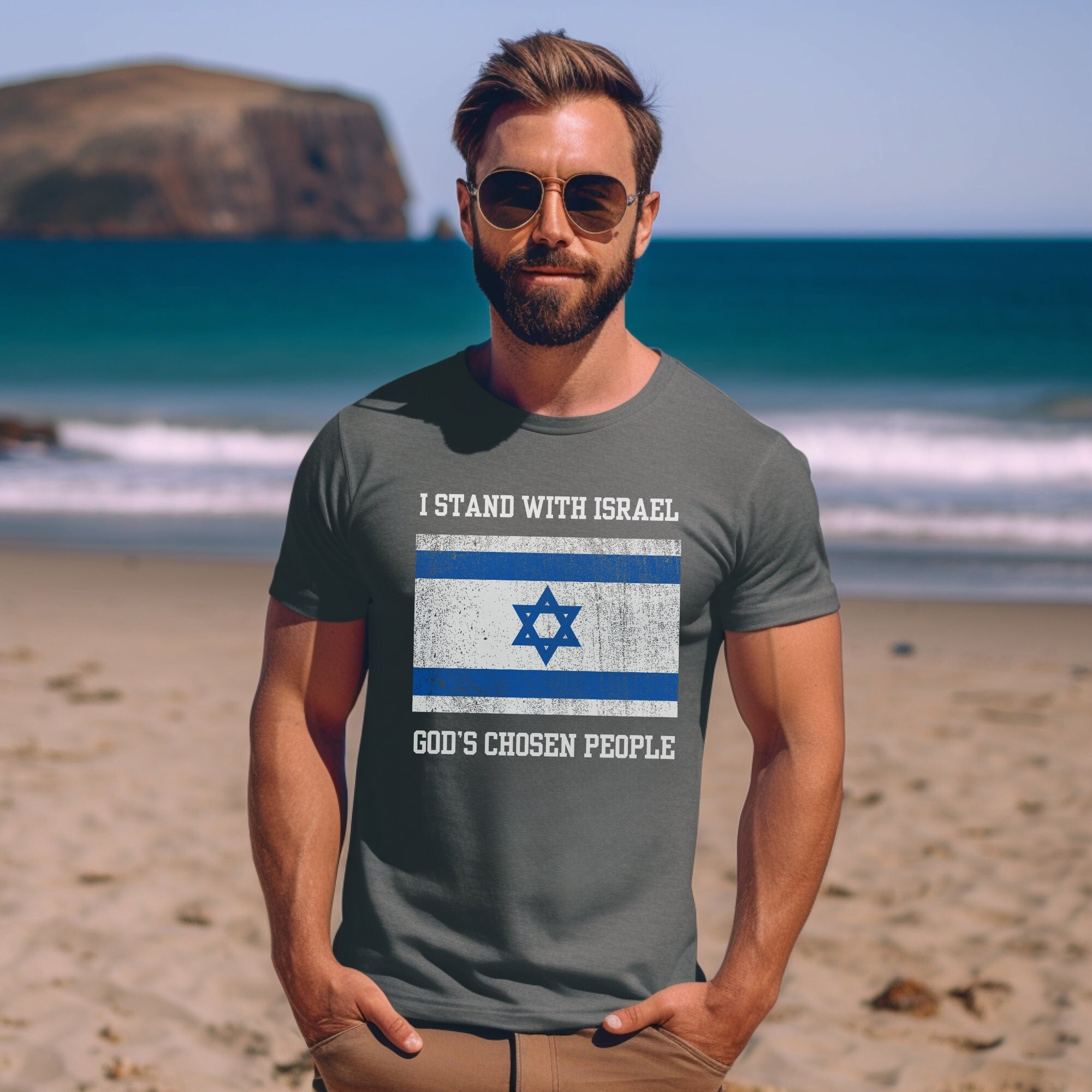 I Stand With Israel Shirt Israel T-shirt for Men Support Israel Mens ...