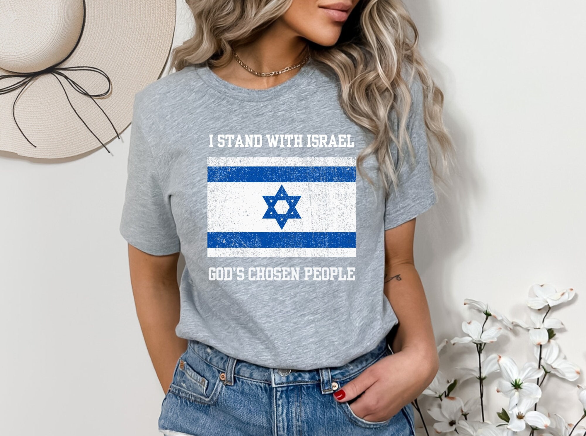 I Stand With Israel Shirt Israel T-shirt for Men Support Israel Mens ...