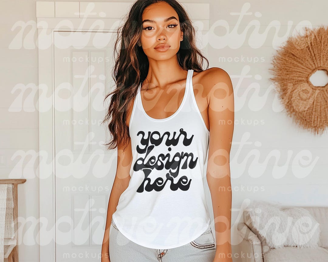 Tank Top Mockup White Tank Mock up Tank-top Mock-up Sleeveless Shirt ...