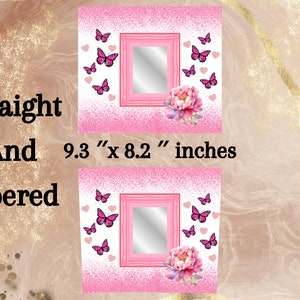 Pink Glitter Photo Frame Tumbler Design, Tumbler Wrap PNG, 20 Oz Skinny ...