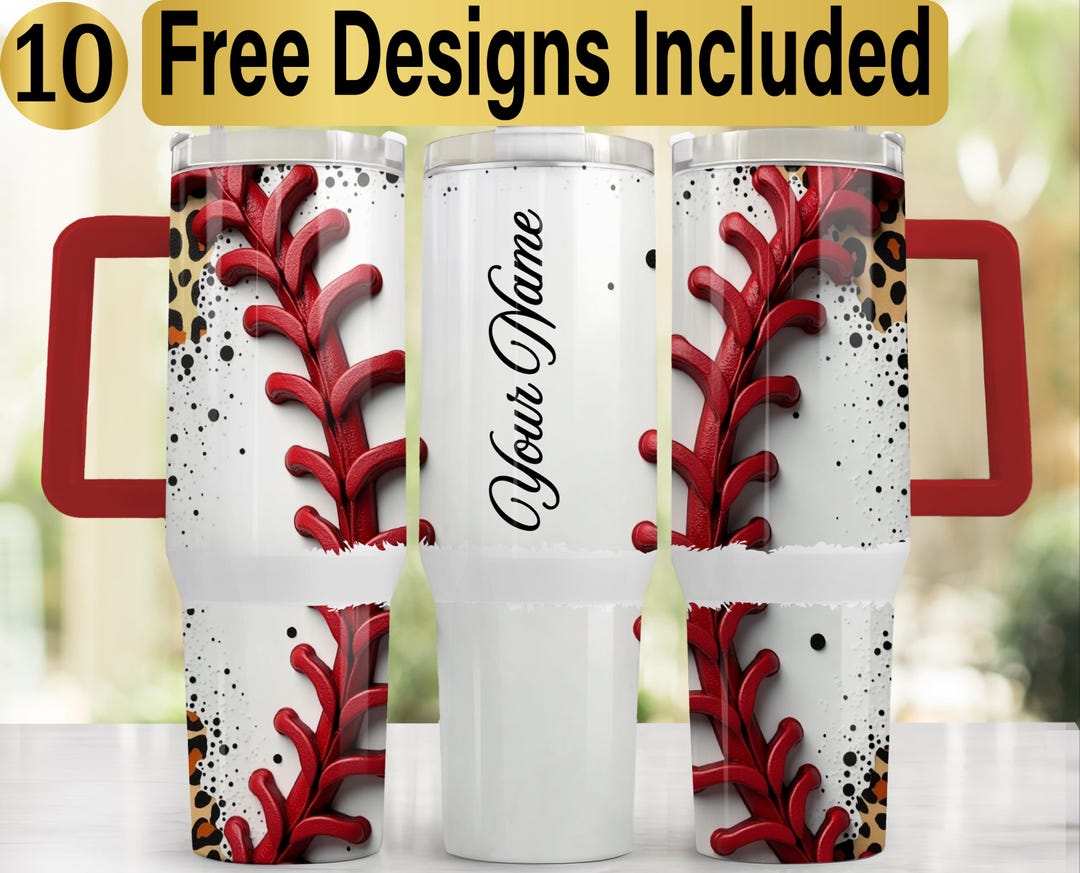40oz Baseball Tumbler Design, Tumbler Wrap PNG, 40 Oz Tumbler Design ...