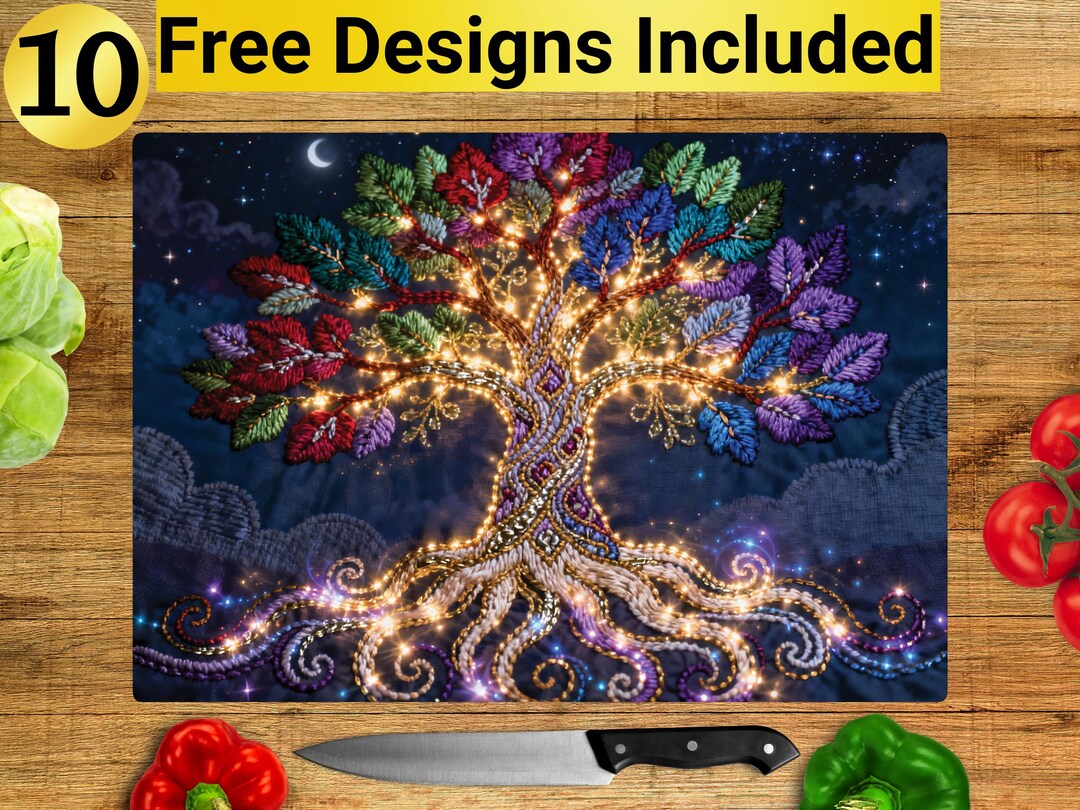 Tree of Life Cutting Board Design, Tree Cutting Board PNG, Cutting ...