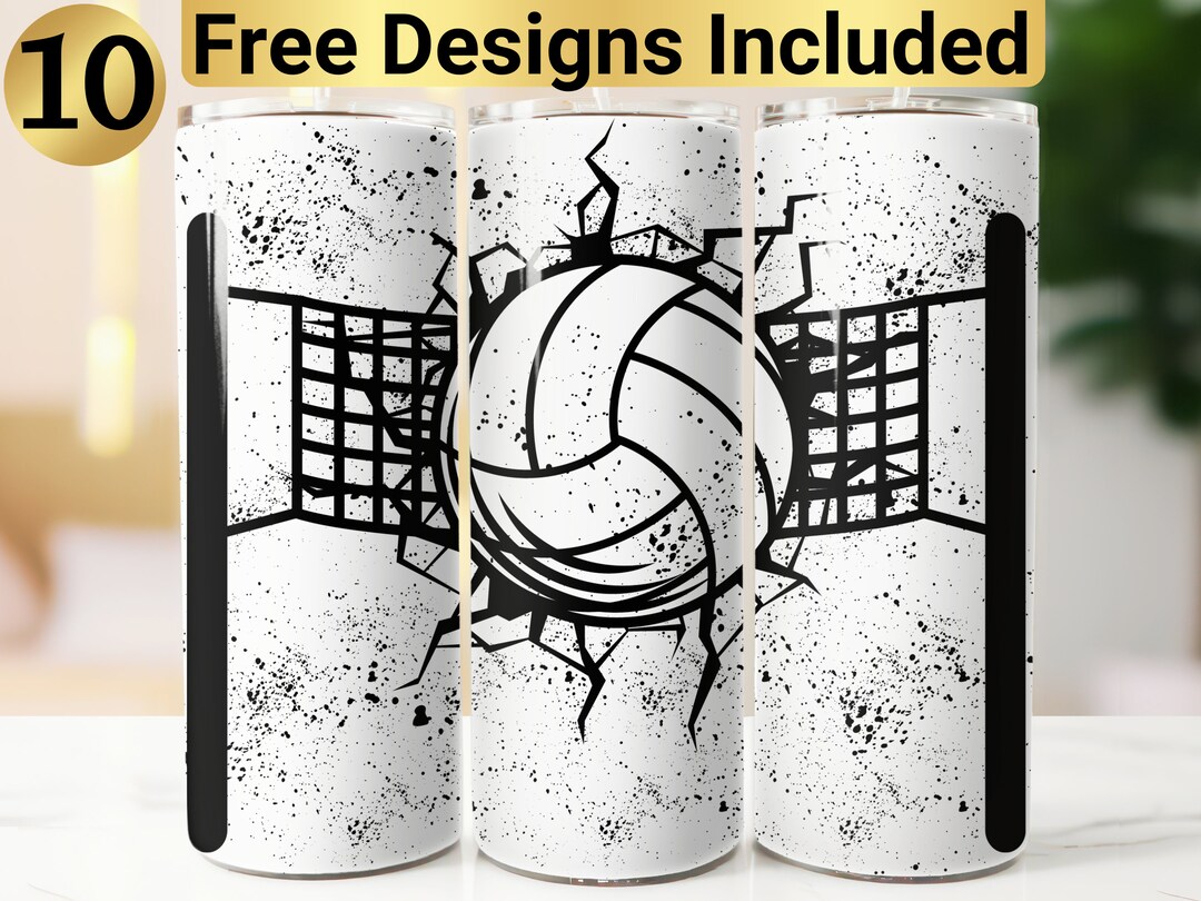 Volleyball Personalized Tumbler Design, Tumbler Wrap PNG, 20 Oz Skinny ...