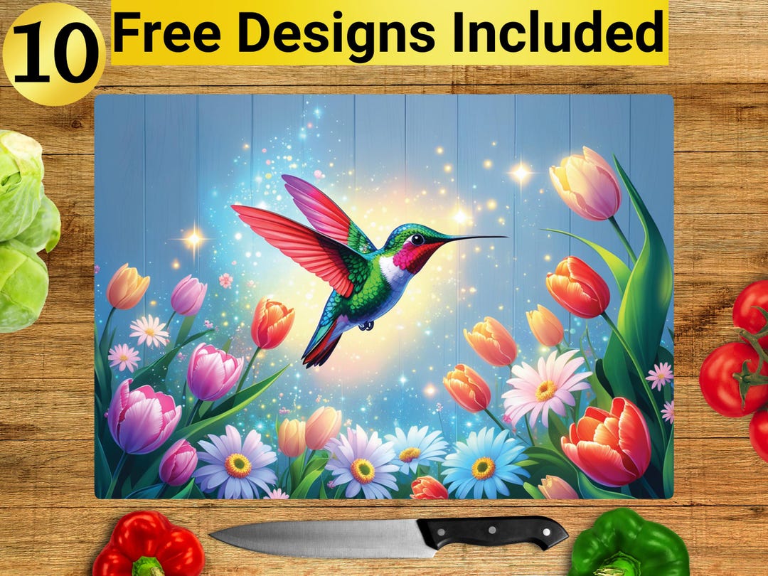 Hummingbird Cutting Board Design, Hummingbird Cutting Board PNG ...