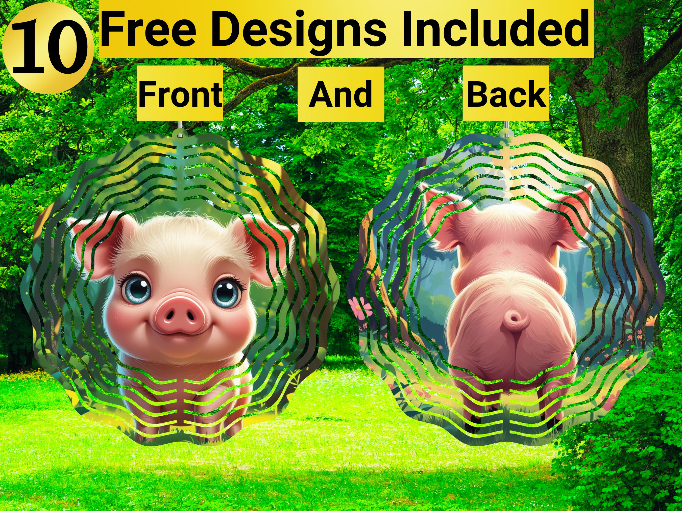 Pig Wind Spinner, Pig Wind Spinner Sublimation Design, Pig Wind Spinner ...