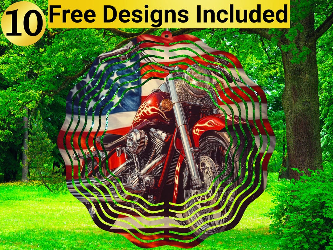 American Motorcycle Wind Spinner, Motorcycle Wind Spinner Sublimation ...