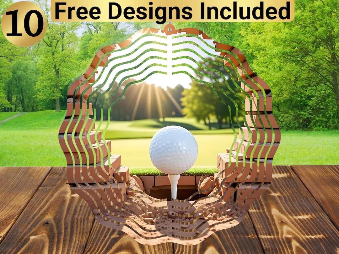 3D Golf Wind Spinner, Golf Wind Spinner Sublimation Design, Golf Wind ...