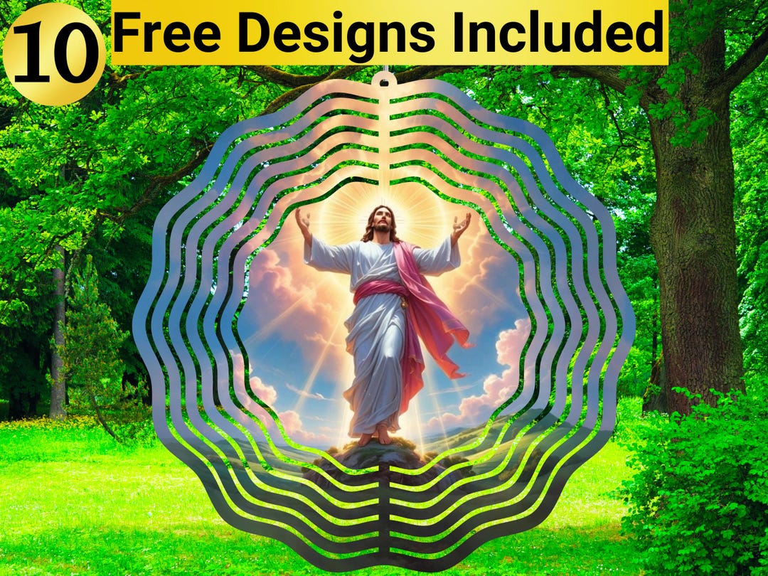 Jesus Wind Spinner, Jesus Wind Spinner Sublimation Design, Jesus Wind ...