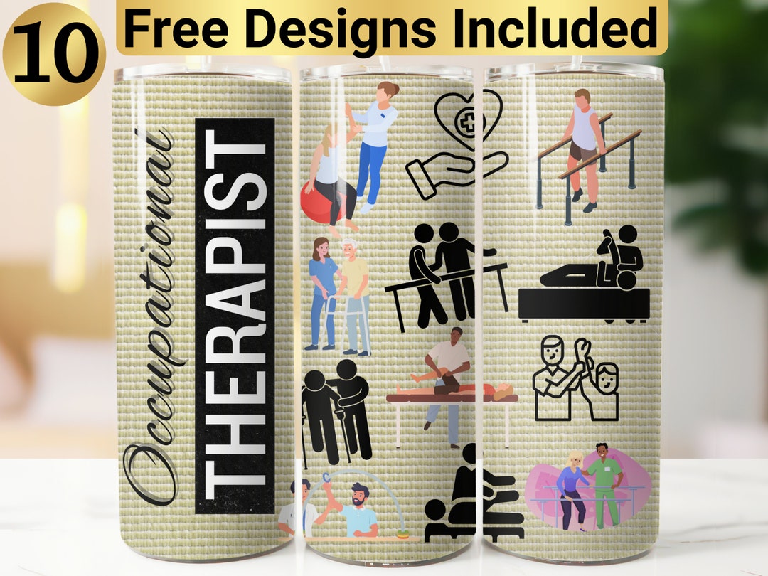Occupational Therapist Tumbler Design, Tumbler Wrap PNG, 20 Oz Skinny ...